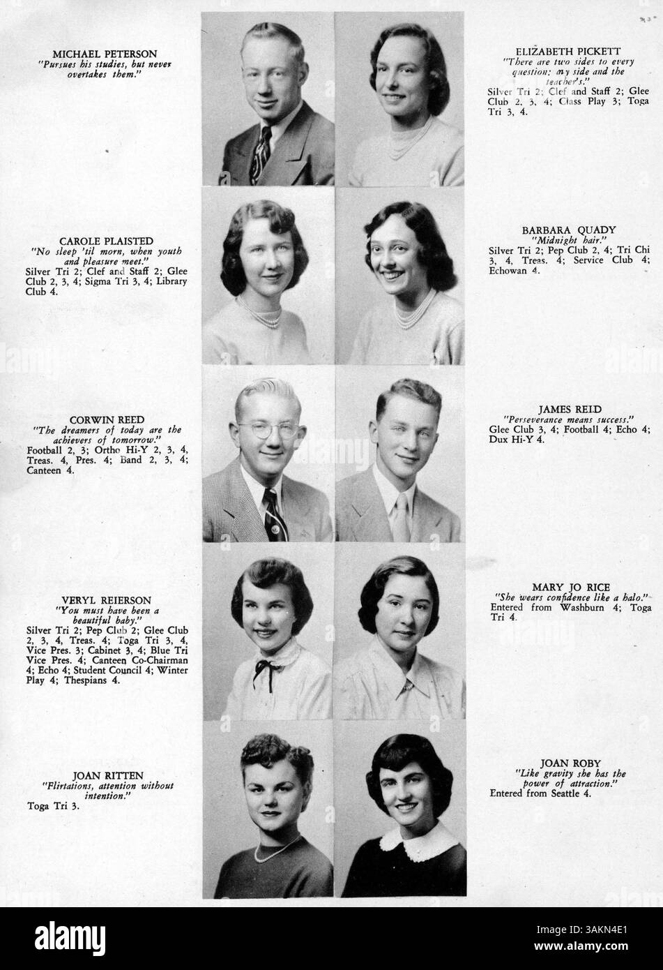 The 1952 edition of the Echowan Yearbook features the highlights of the ...