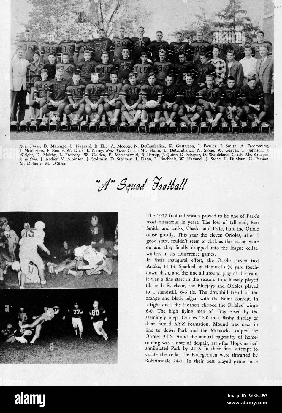 The 1952 St. Louis Park High School yearbook, Echowan 52, captures the ...