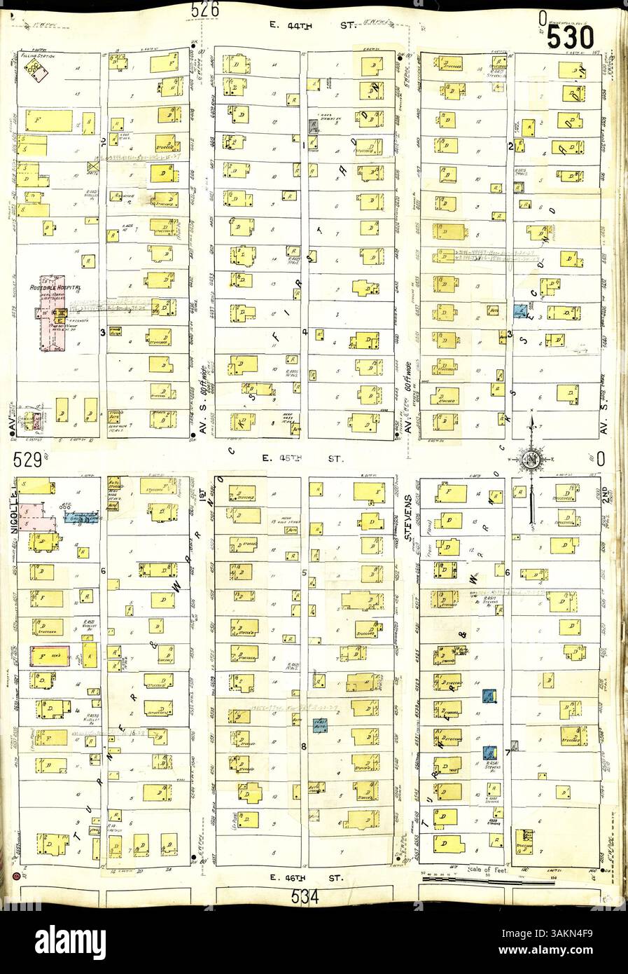 Sanborn fire insurance maps from 1912 to 1930 provide detailed plans of ...