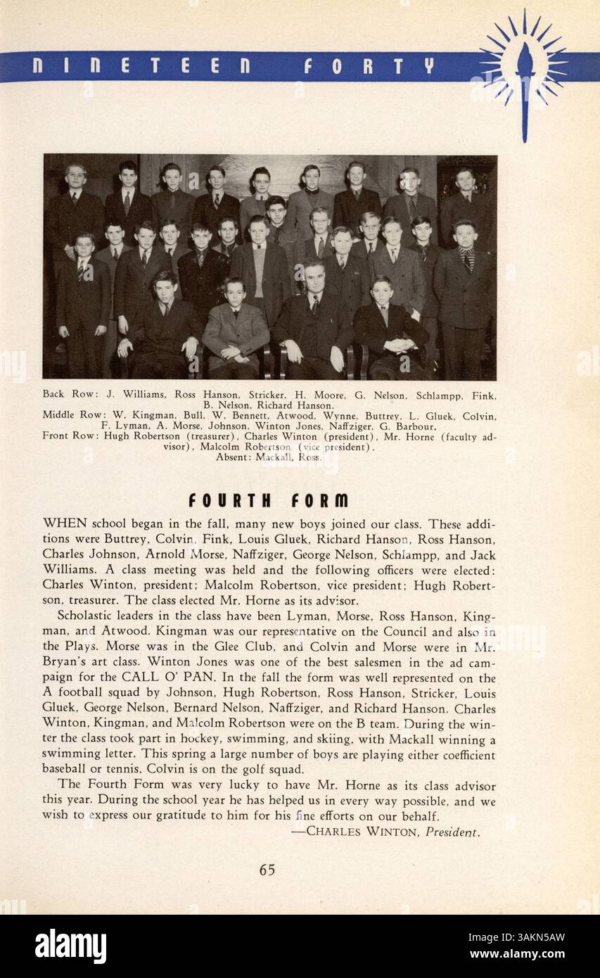 Blake High School's 1940 Call-O'-Pan yearbook documents the students ...