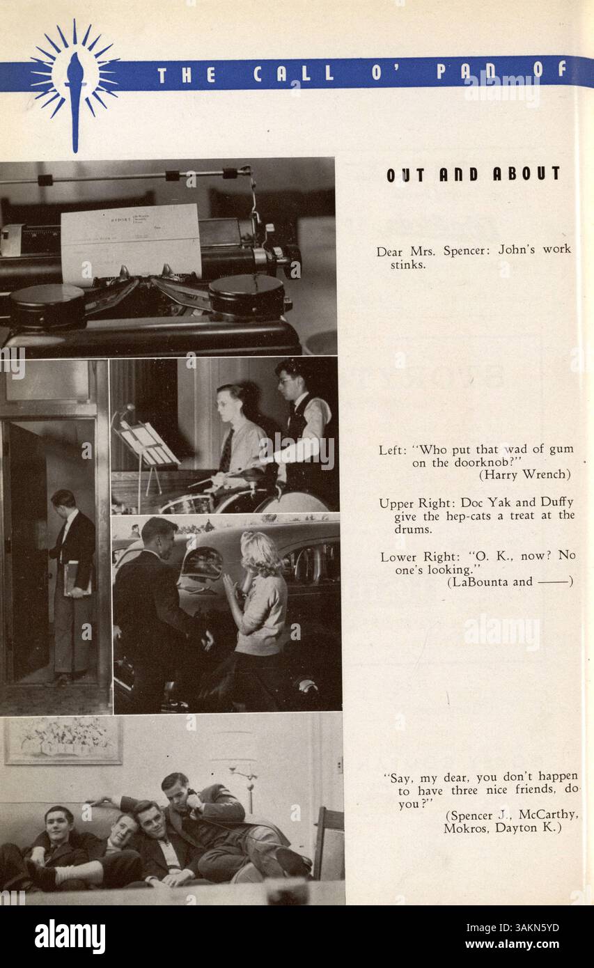 The 1940 Blake Yearbook, Call-O'-Pan, features student portraits ...