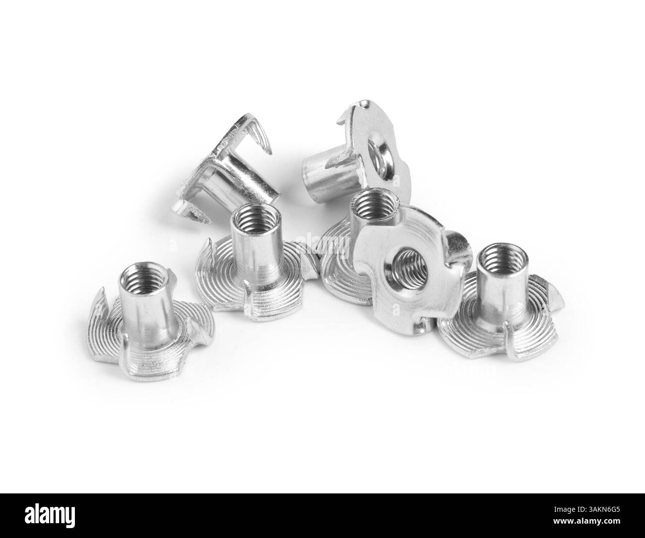 Tee nuts isolated on white background Stock Photo - Alamy
