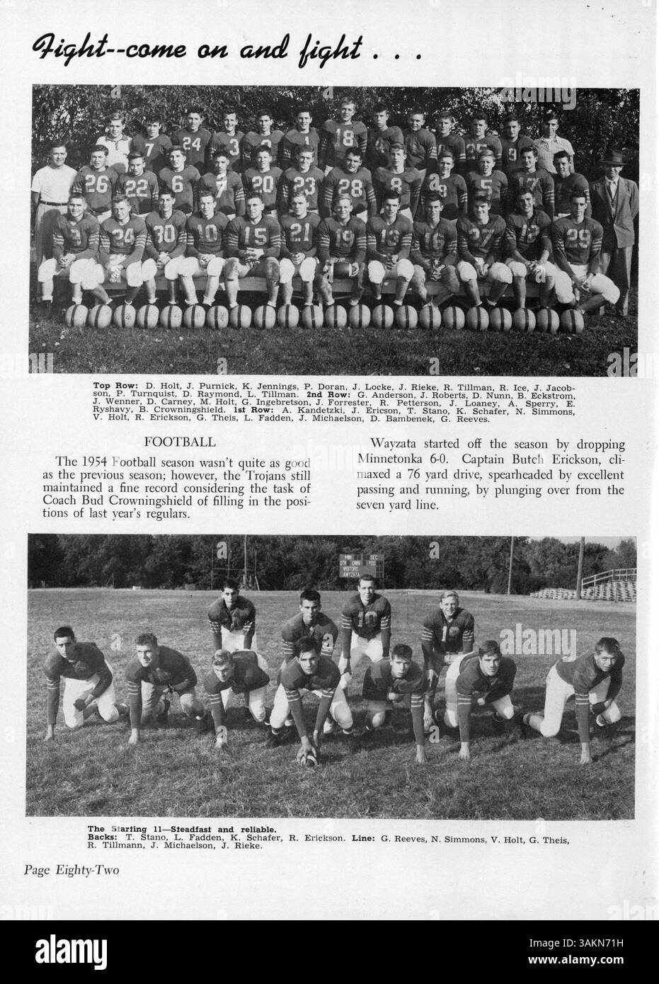 This 1954 Wayako yearbook from Wayzata High School features a detailed ...