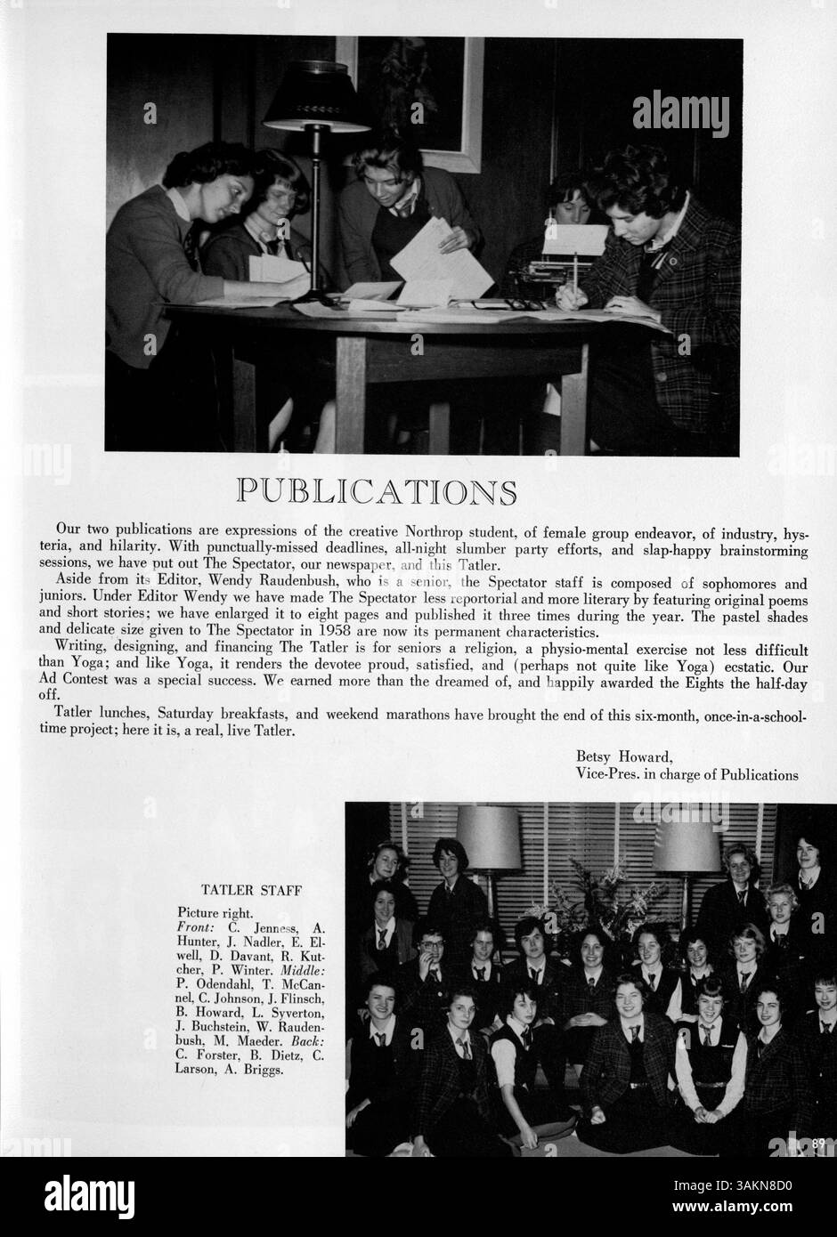 The 1961 Tatler yearbook features student portraits, athletic ...