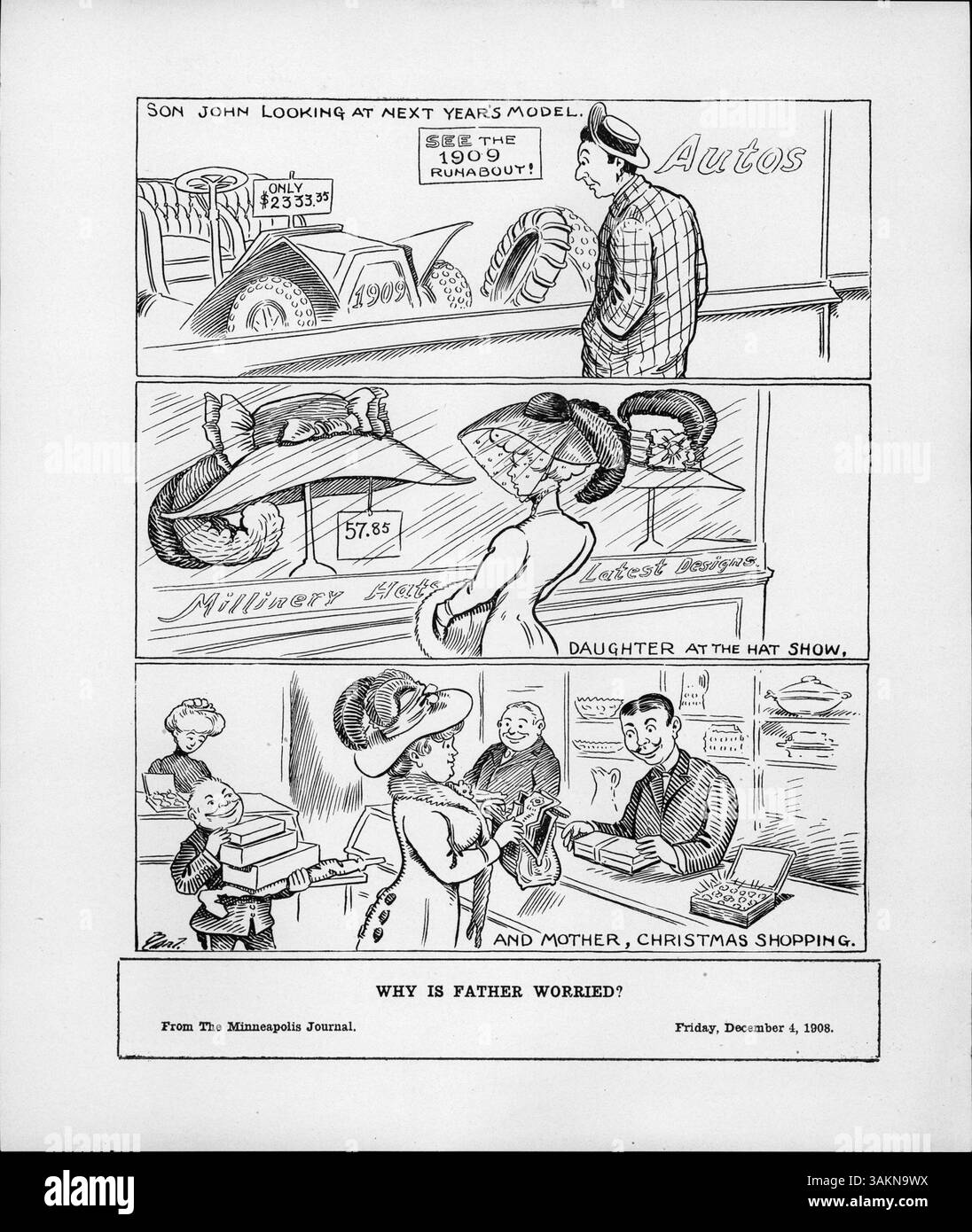 This book features three panels showing a family and their financial ...