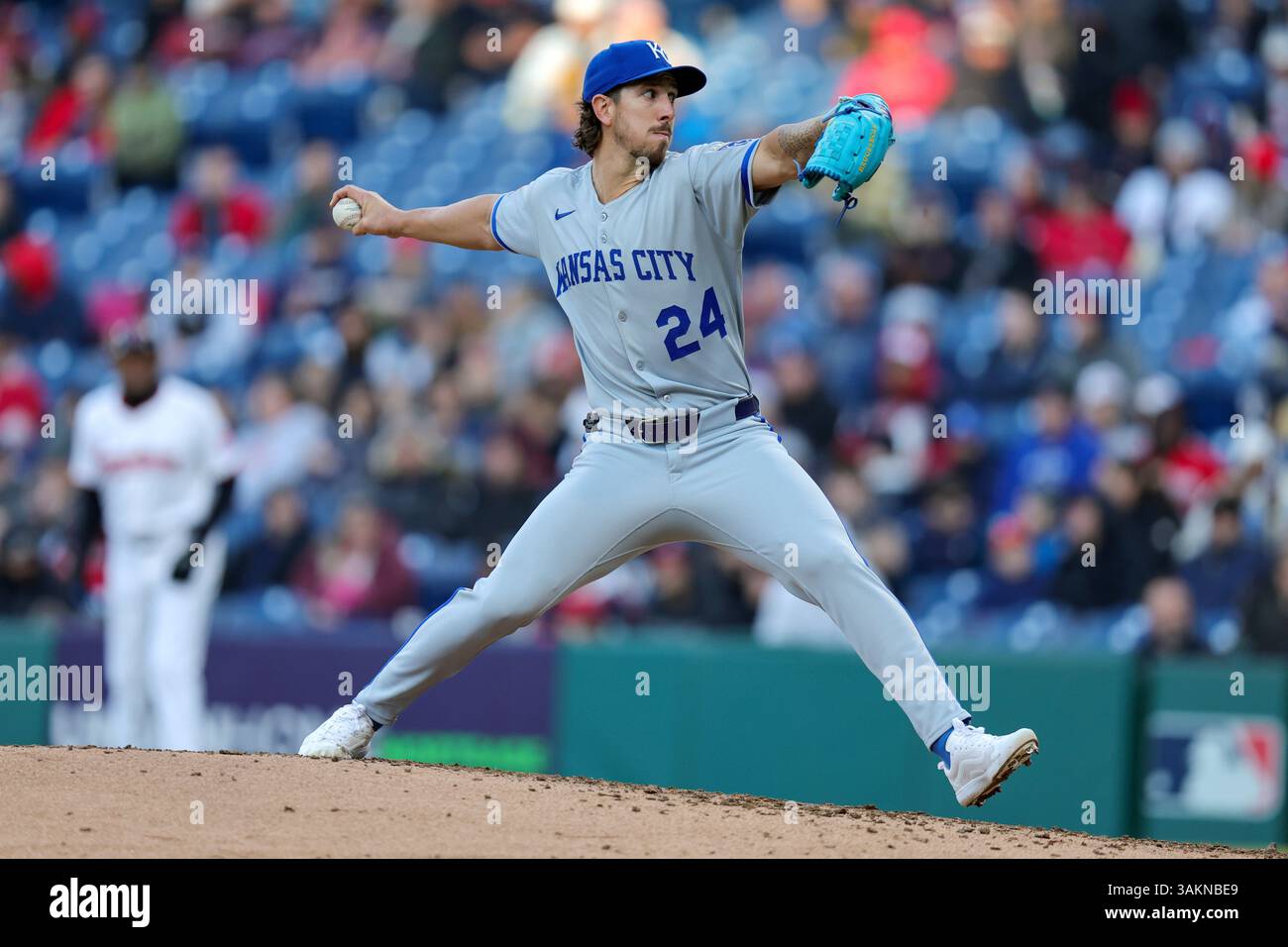 CLEVELAND, OH - APRIL 12: Kansas City Royals starting pitcher Michael ...