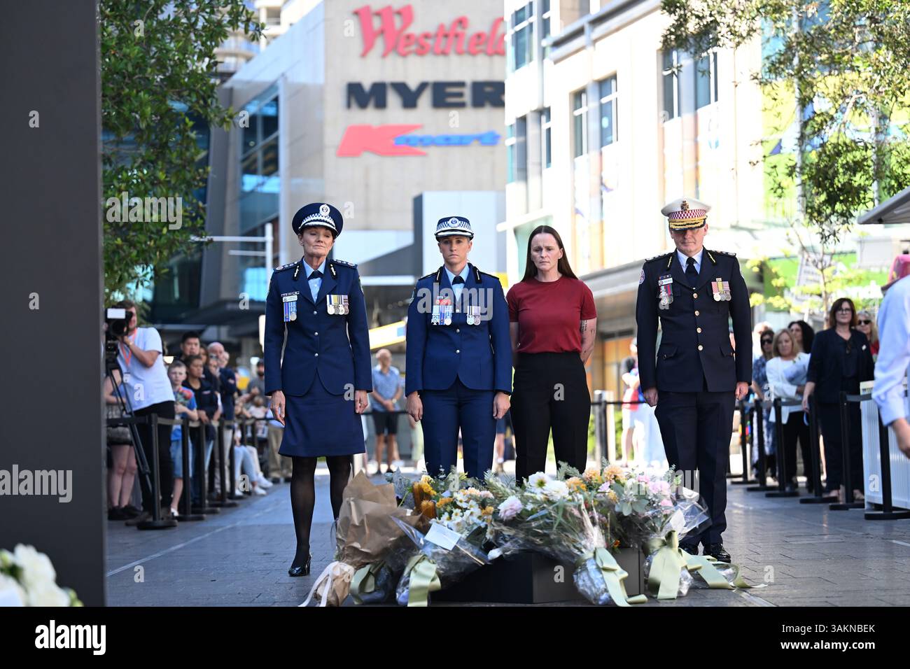 NSW Police officer Inspector Amy Scott (2nd from left) and Police ...