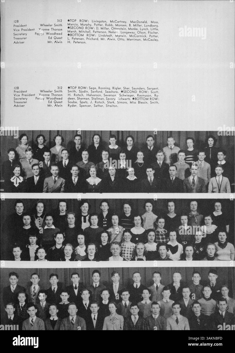 This 1936 Wahian yearbook from Washburn High School records key moments ...