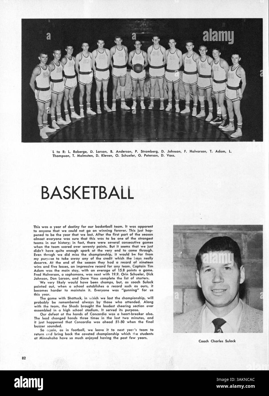 The 1956 Antler yearbook from Minnehaha Academy documents the students ...