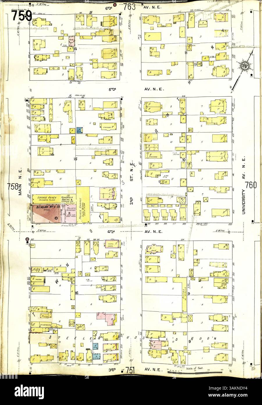 The Sanborn fire insurance maps for Minneapolis, covering 1912-1930 ...
