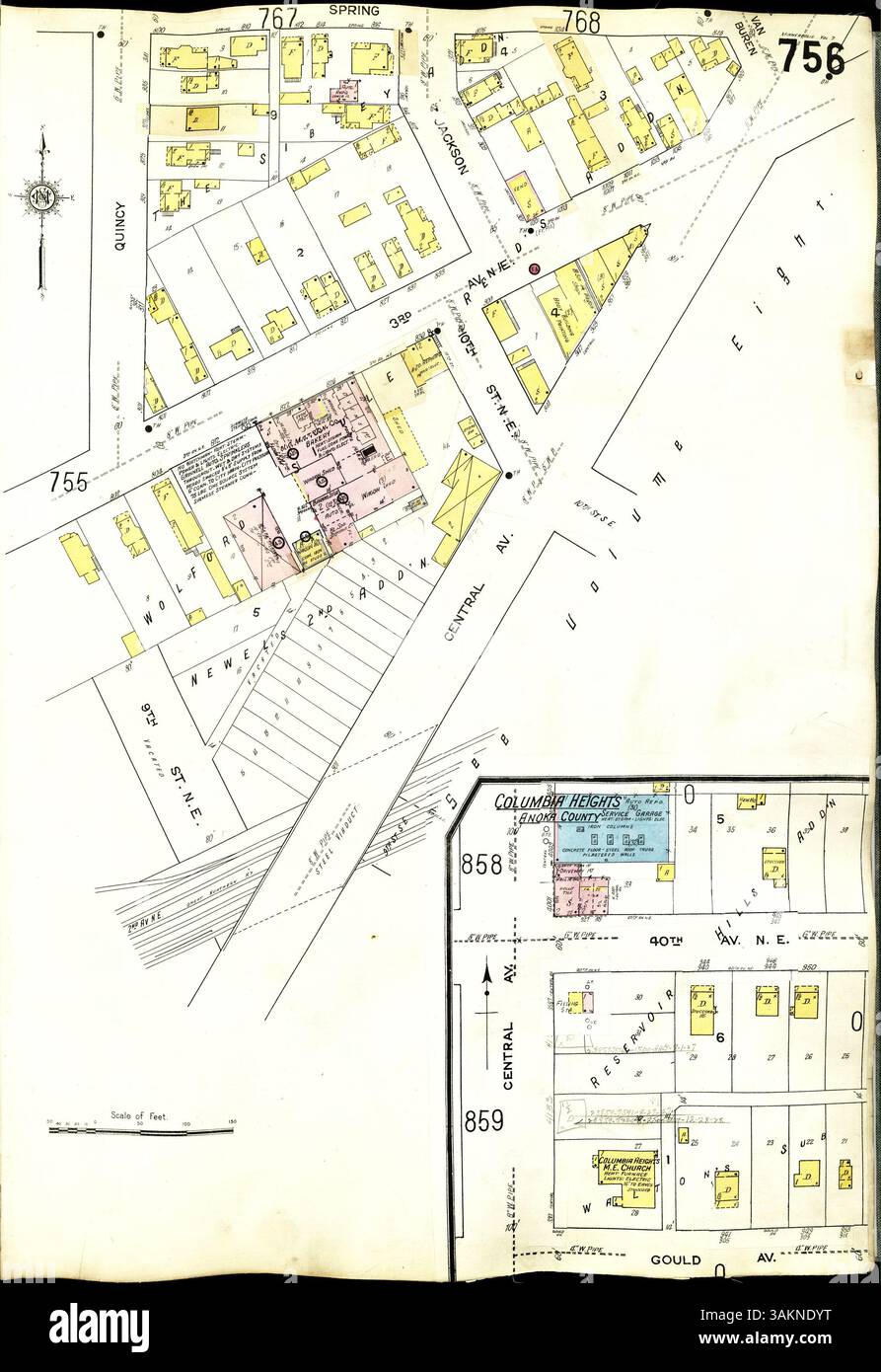 The Sanborn fire insurance maps from 1912-1930 document the growth of ...