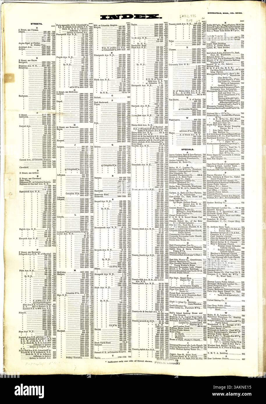 Sanborn Insurance Maps of Minneapolis, Volume 7, document the city's ...