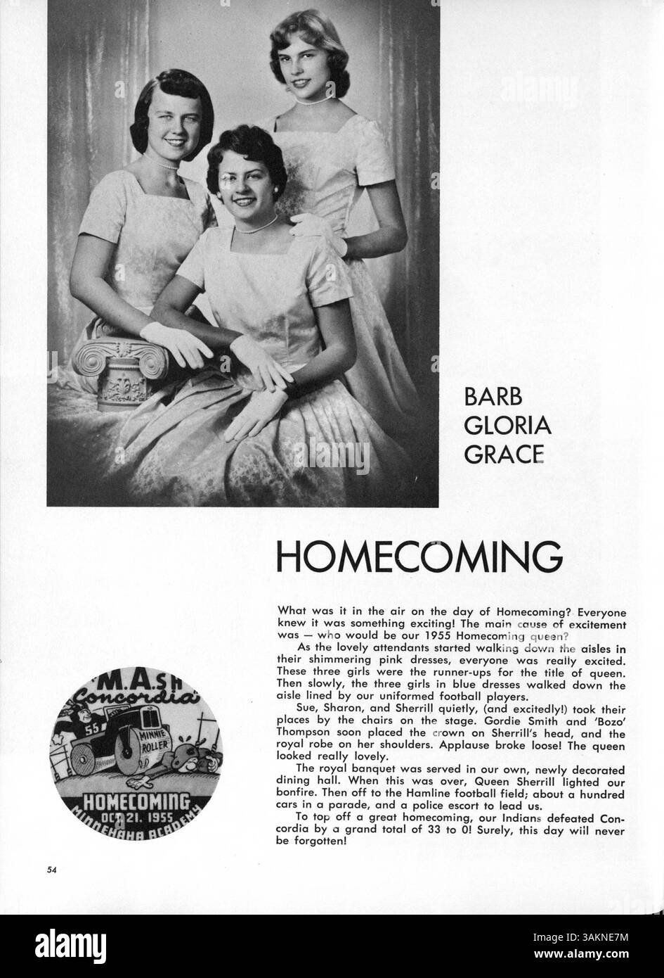 The '1956 Antler' yearbook from Minnehaha Academy provides an in-depth ...