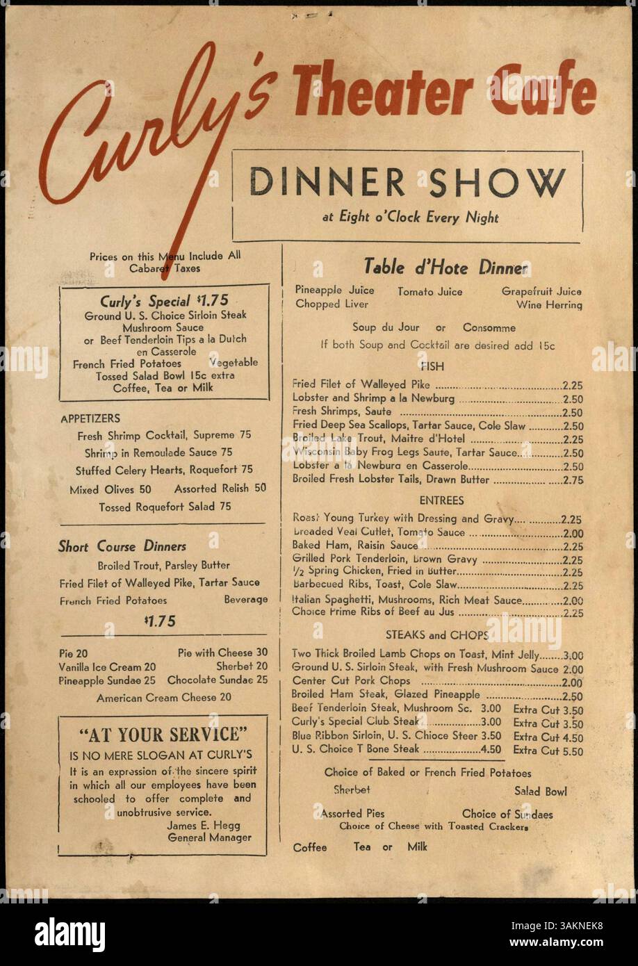 Curly's Theater Cafe Menu features a range of food options, including ...