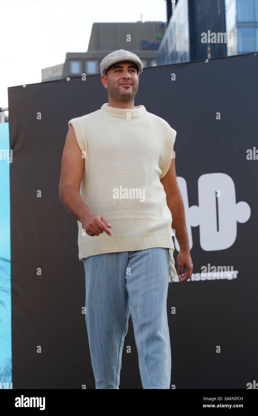 A male model walks the runaway at the Milo & Dexter fashion show in ...
