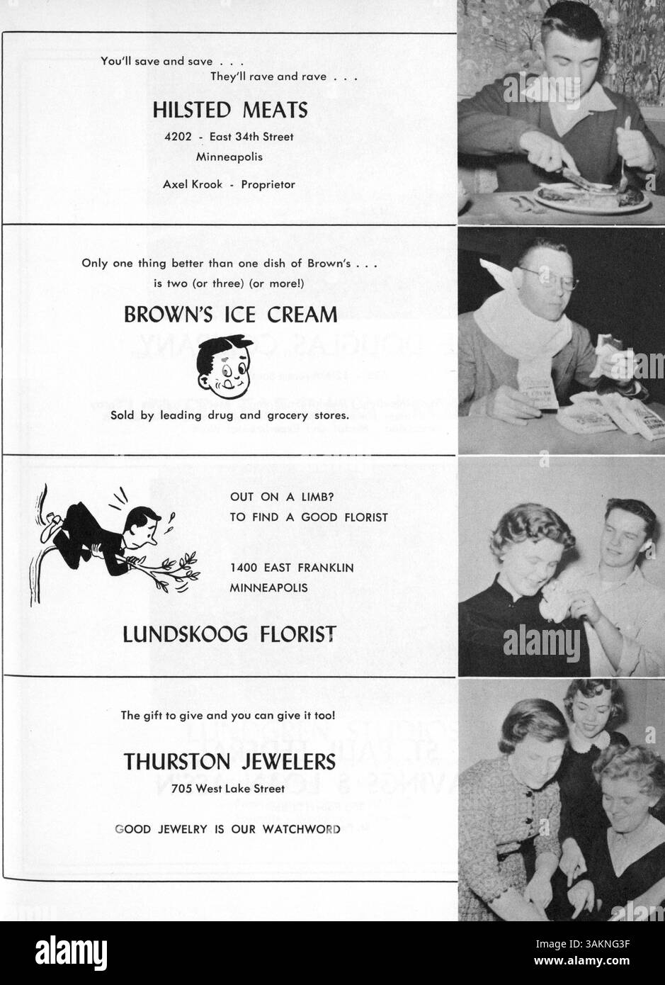 The 1956 'Antler' yearbook from Minnehaha Academy documents the ...