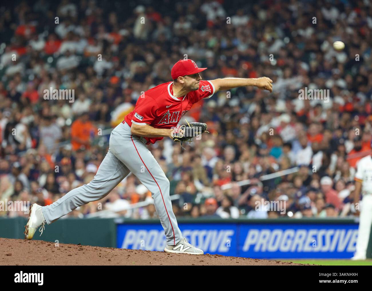 HOUSTON, TX - APRIL 12: Los Angeles Angels pitcher Brock Burke (46 ...