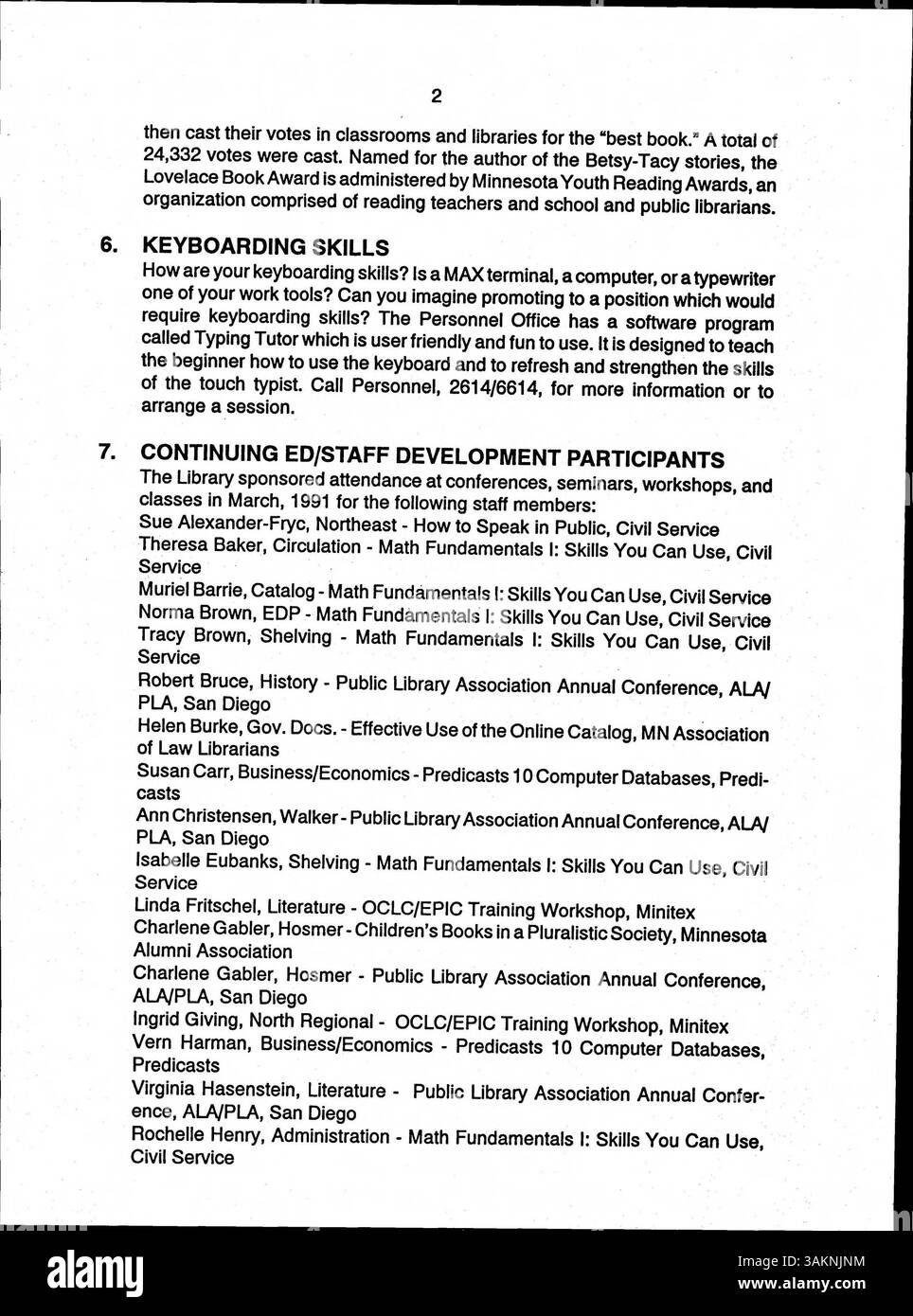 This 1991 official bulletin provides weekly updates for employees of ...