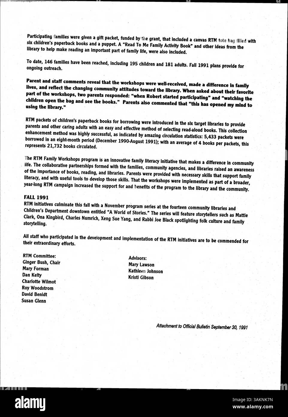 In 1991, the Minneapolis Public Library weekly bulletin provided staff ...