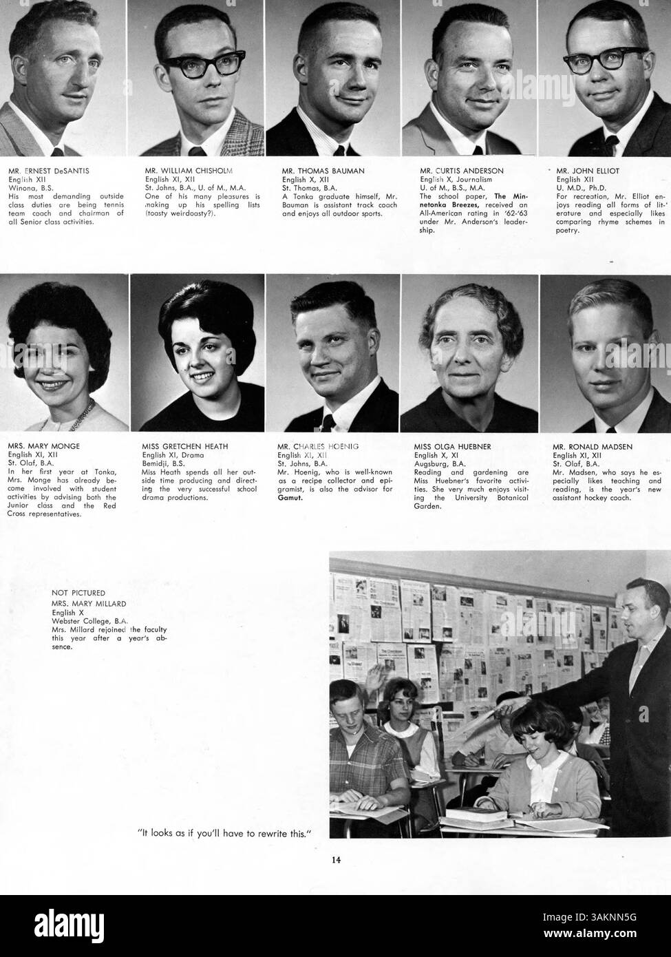 The 1964 'Voyageur' yearbook reflects the student body, teachers ...