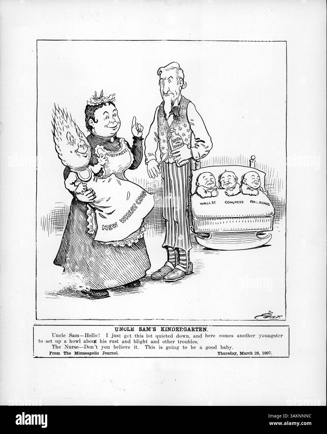 'Uncle Sam’s Kindergarten' features an illustration of Uncle Sam ...