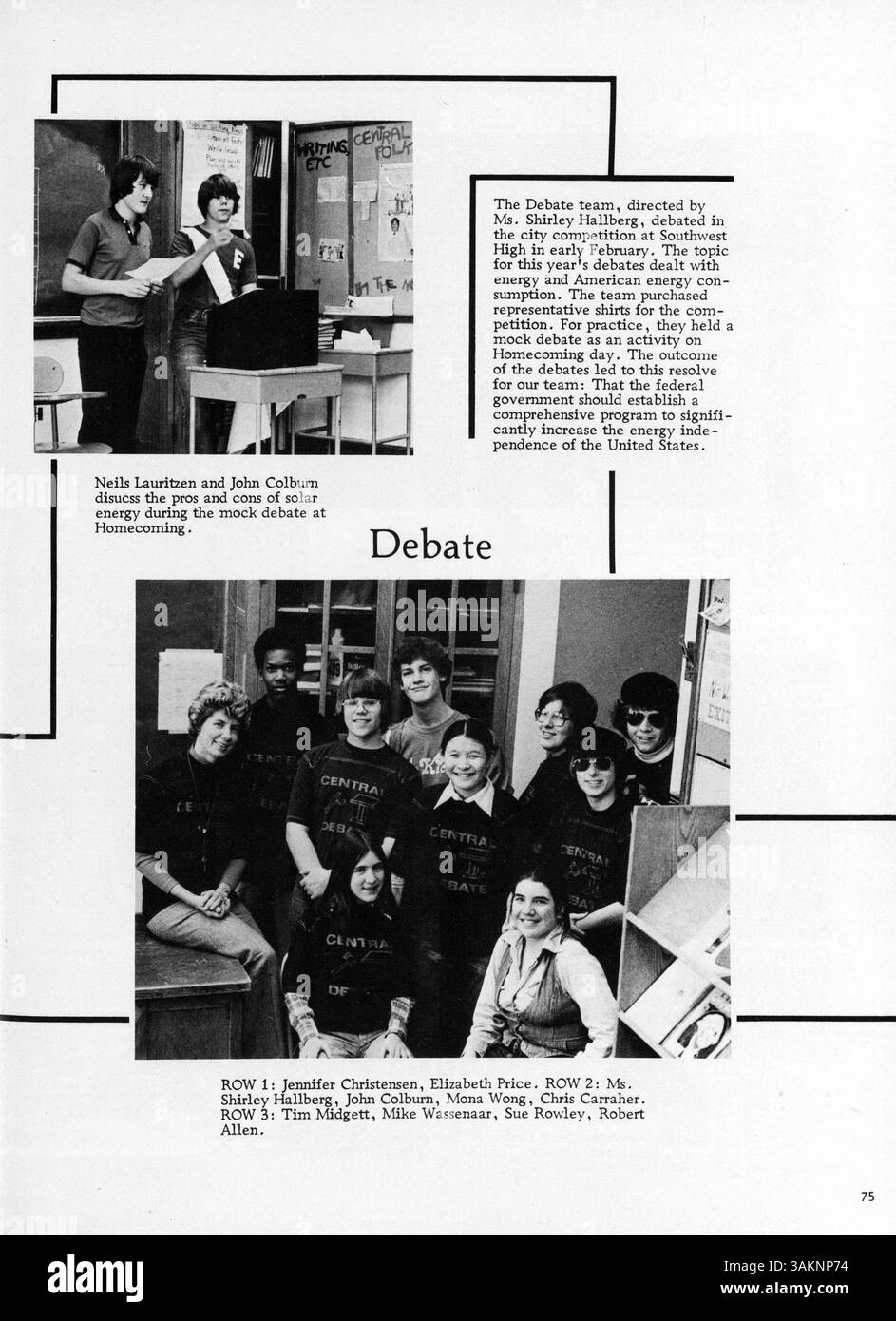 The 1979 'Centralian' yearbook highlights the academic and social ...