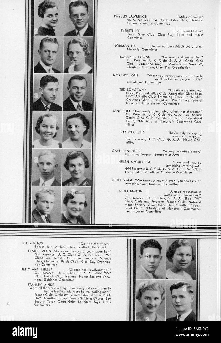 This 1935 high school yearbook captures the key moments of the 1934 ...