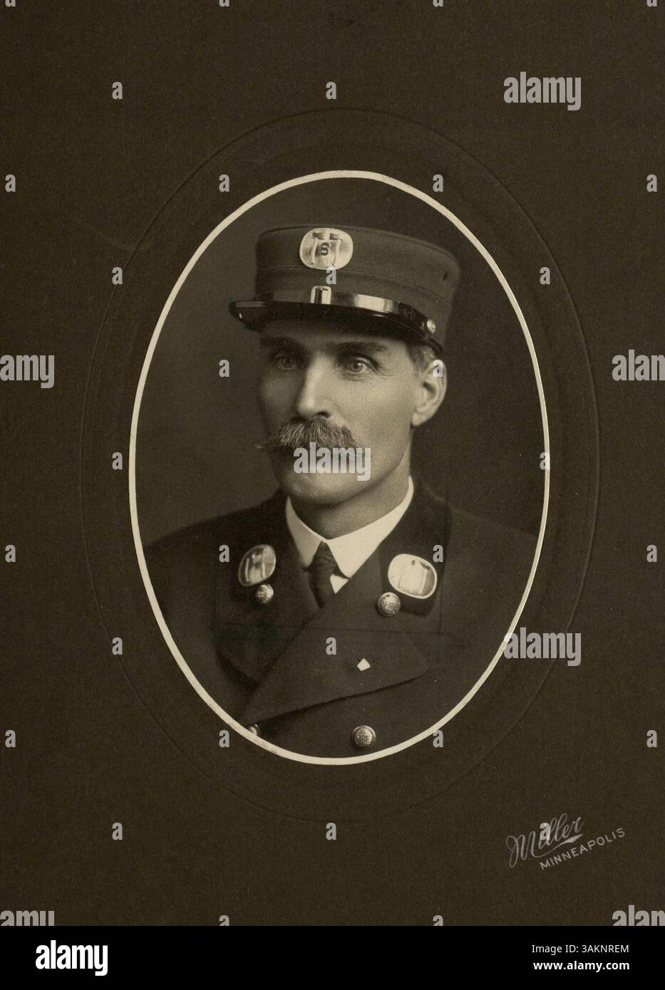Portrait of Fire Marshal James C. Pearson, a key figure in fire safety ...