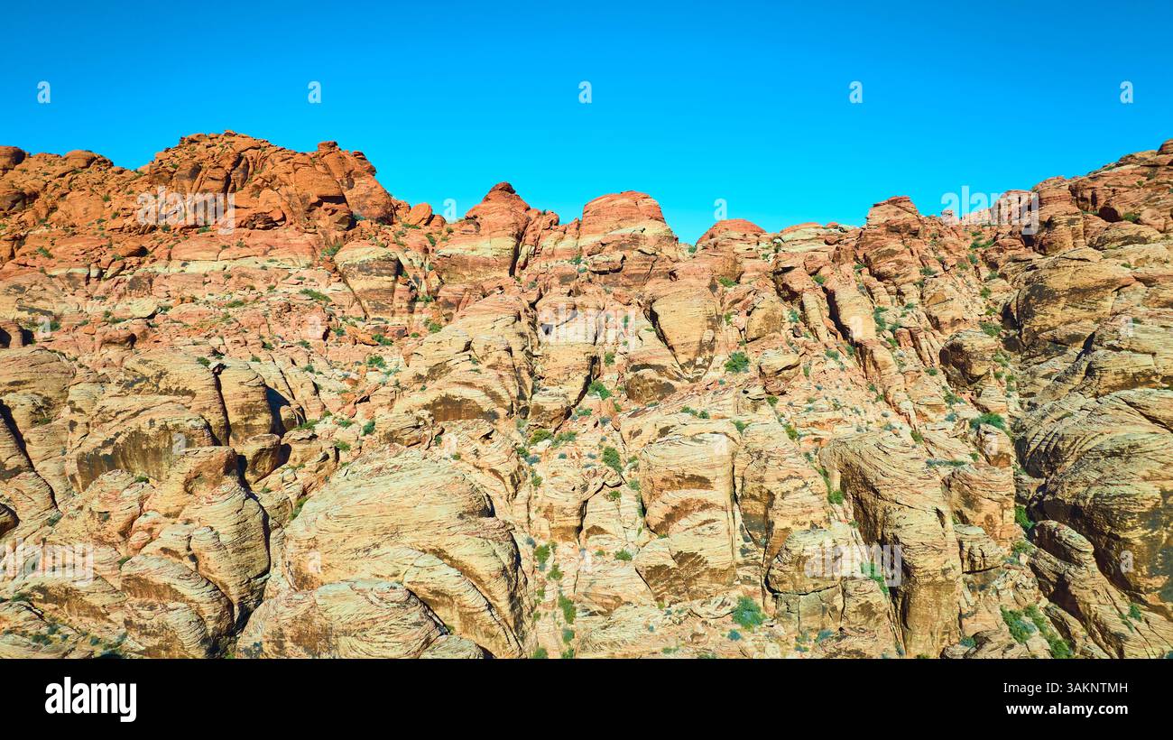 Aerial of Red Rock Canyon Rugged Formations in Nevada Stock Photo - Alamy