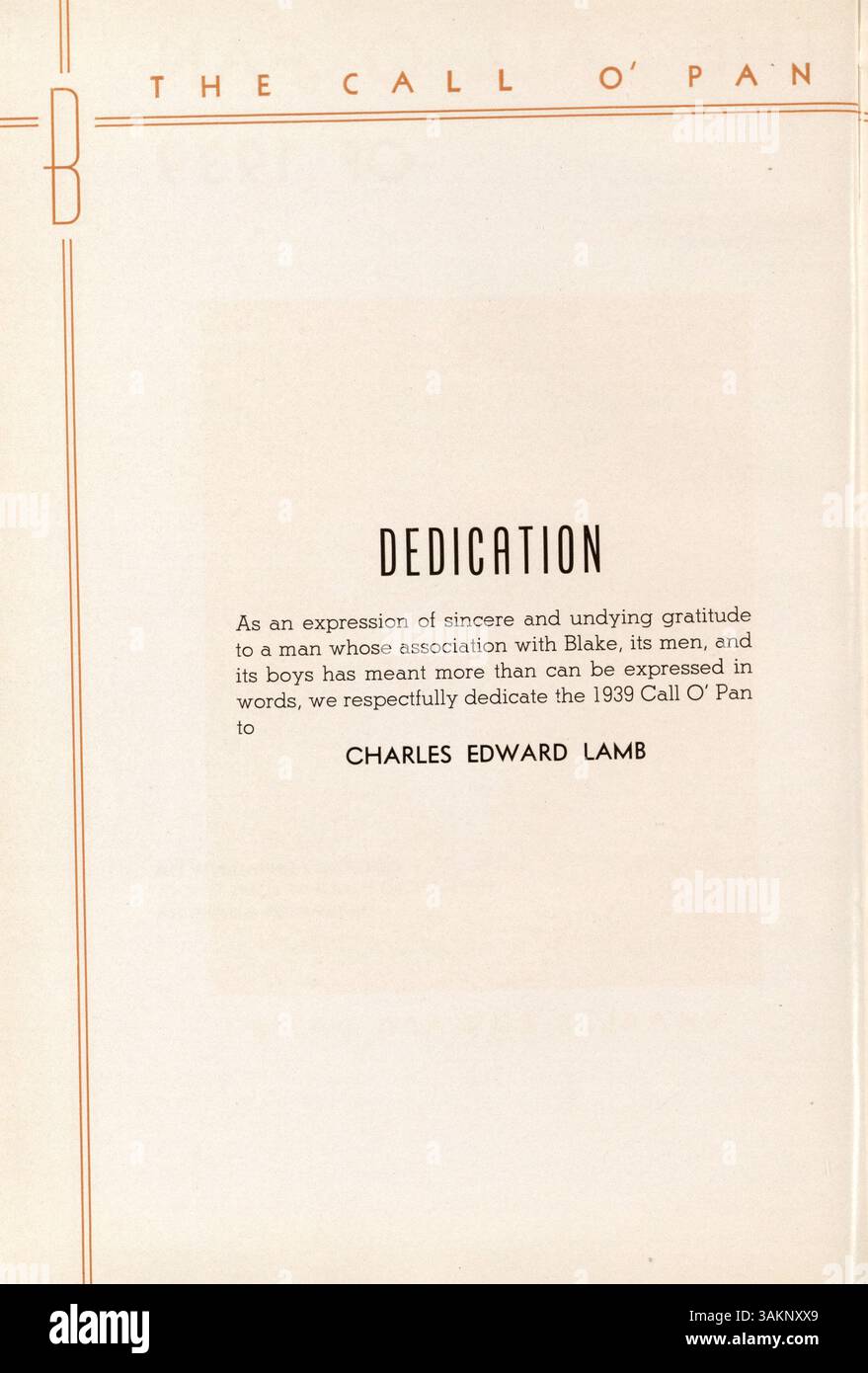The 1939 Blake Yearbook 'Call-O'-Pan' showcases the student body ...