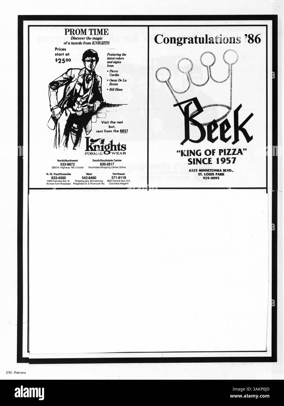 The 'Echowan' yearbook for 1986 from St. Louis Park High School ...