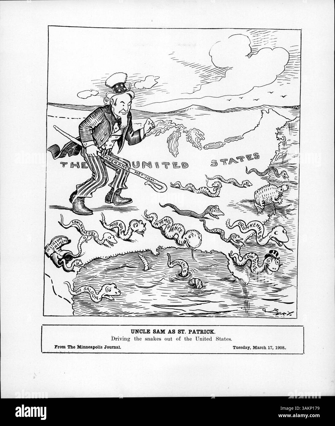 St patrick snakes Black and White Stock Photos & Images - Alamy