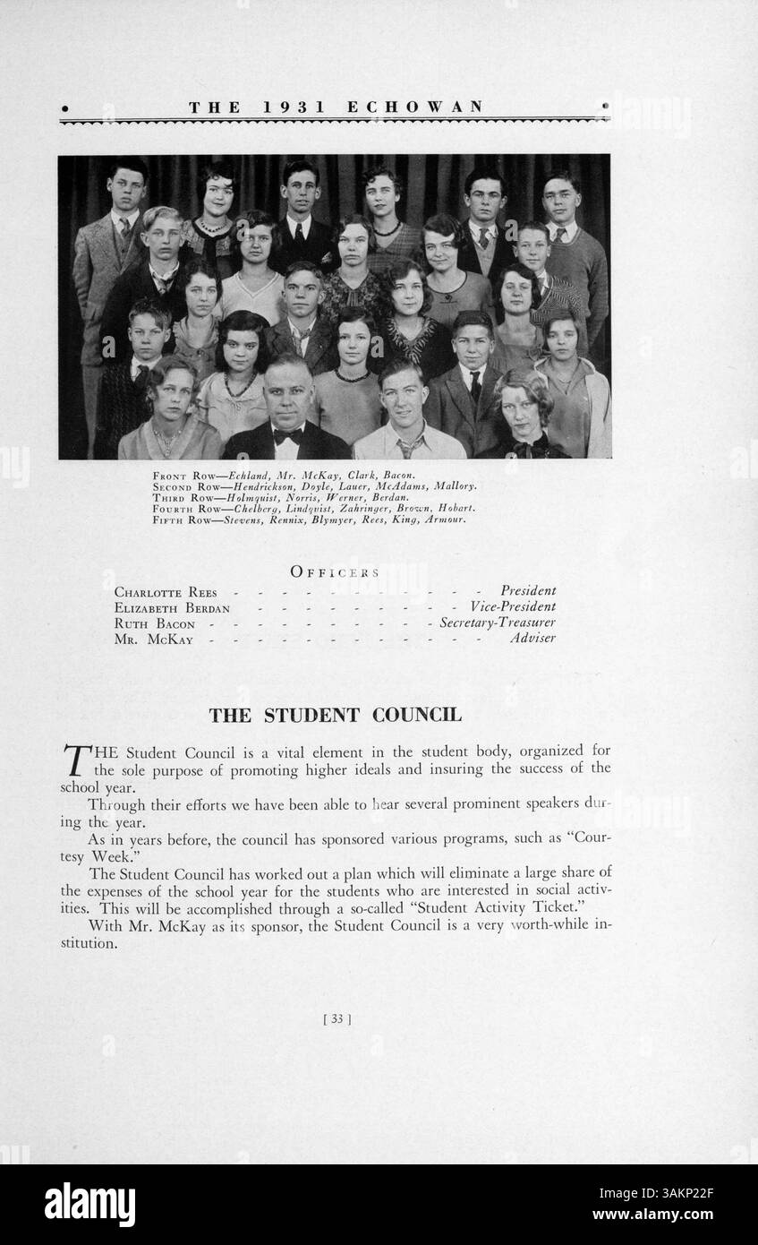 This high school yearbook from 1931 documents students, teachers, clubs ...