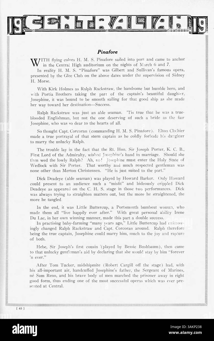 This 1919 Centralian Yearbook commemorates the significant events of ...