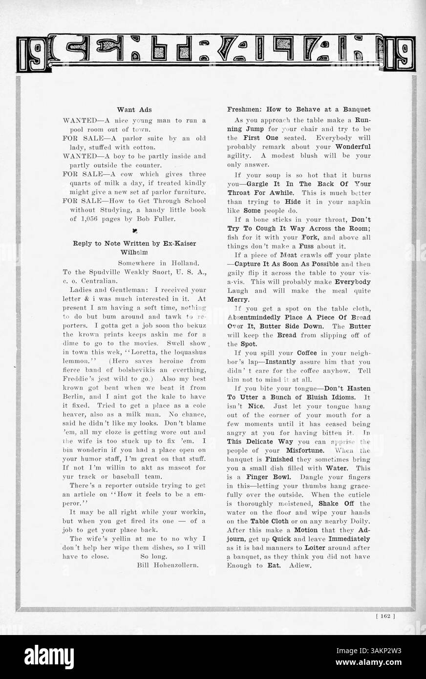 The 1919 edition of the Centralian yearbook documents the high school ...