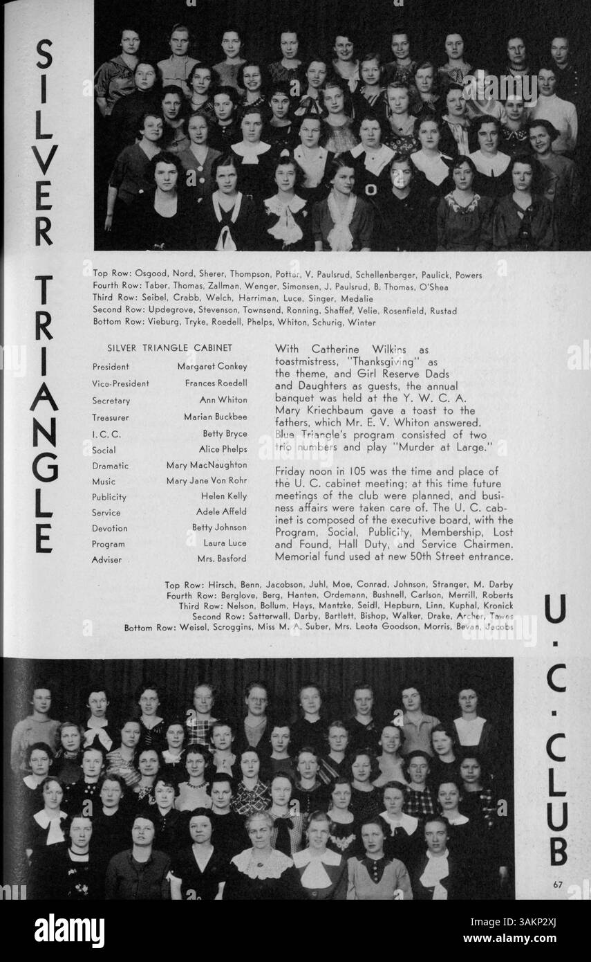 The 1934 'Wahian' yearbook from Washburn High School documents student ...