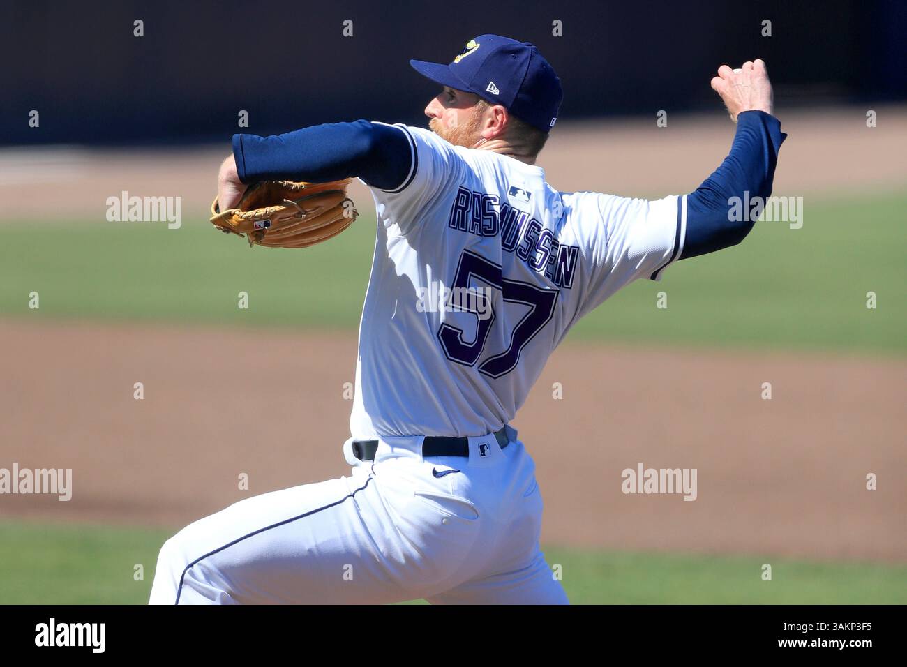 TAMPA, FL - APRIL 12: Tampa Bay Rays Pitcher Drew Rasmussen (57 ...