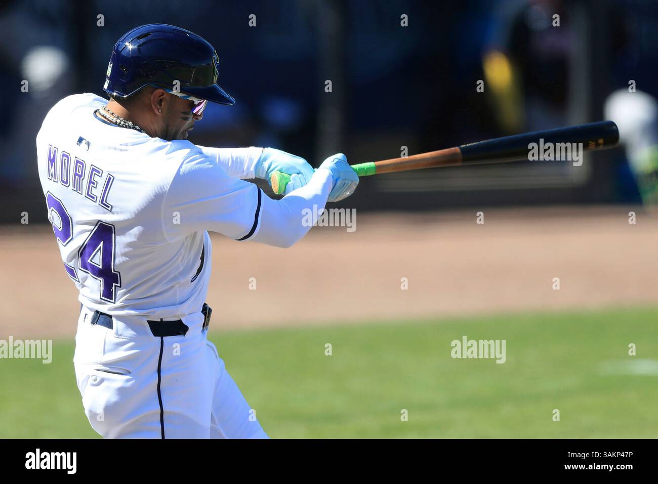 TAMPA, FL - APRIL 12: Tampa Bay Rays Outfielder Christopher Morel (24 ...