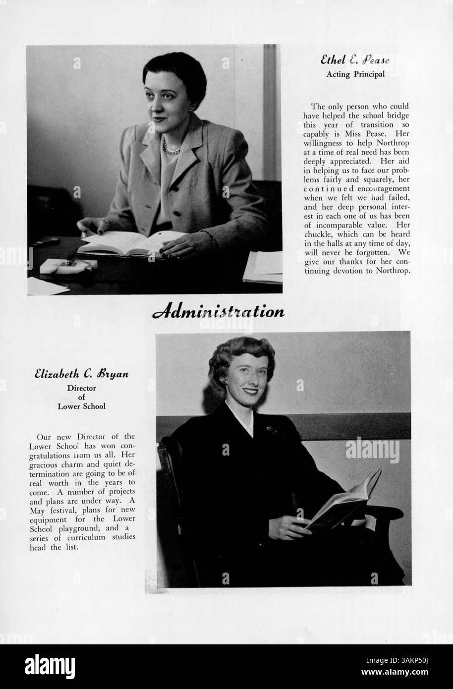 The 1951 Northrop Collegiate Yearbook, titled Tatler, documents student ...