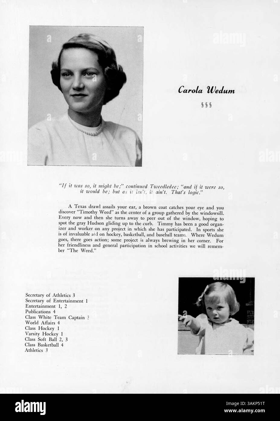 The 1951 Tatler yearbook at Northrop Collegiate provides a ...