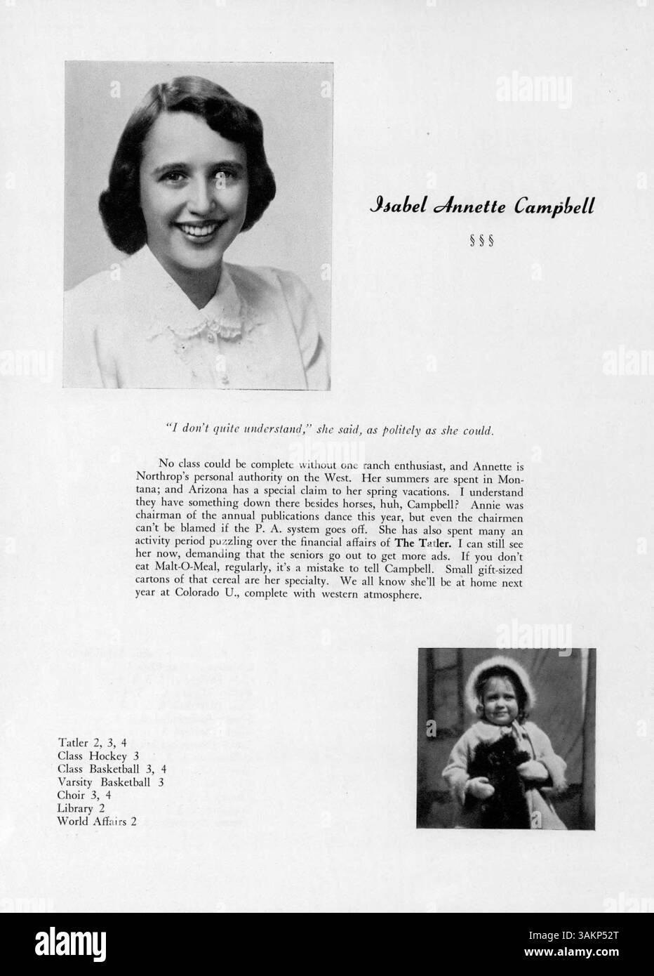 Northrop Collegiate’s 1951 Tatler yearbook highlights the achievements ...