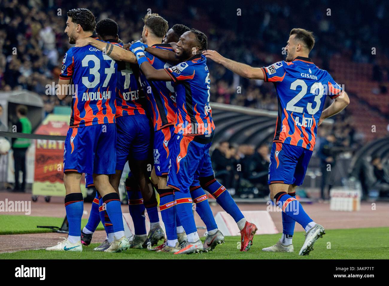 Zurich, Switzerland, April 12st 2025: Players of FC Basel 1893 ...
