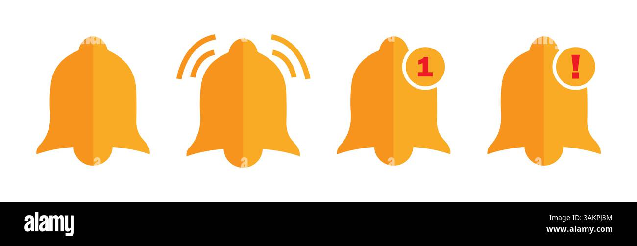 Notification bell icon incoming hi-res stock photography and images - Alamy