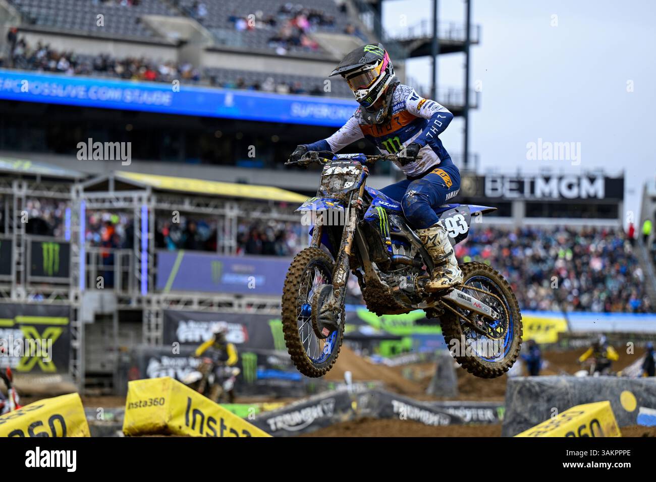 PHILADELPHIA, PA - APRIL 12: Drew Adams #98 is shown jumping during the ...
