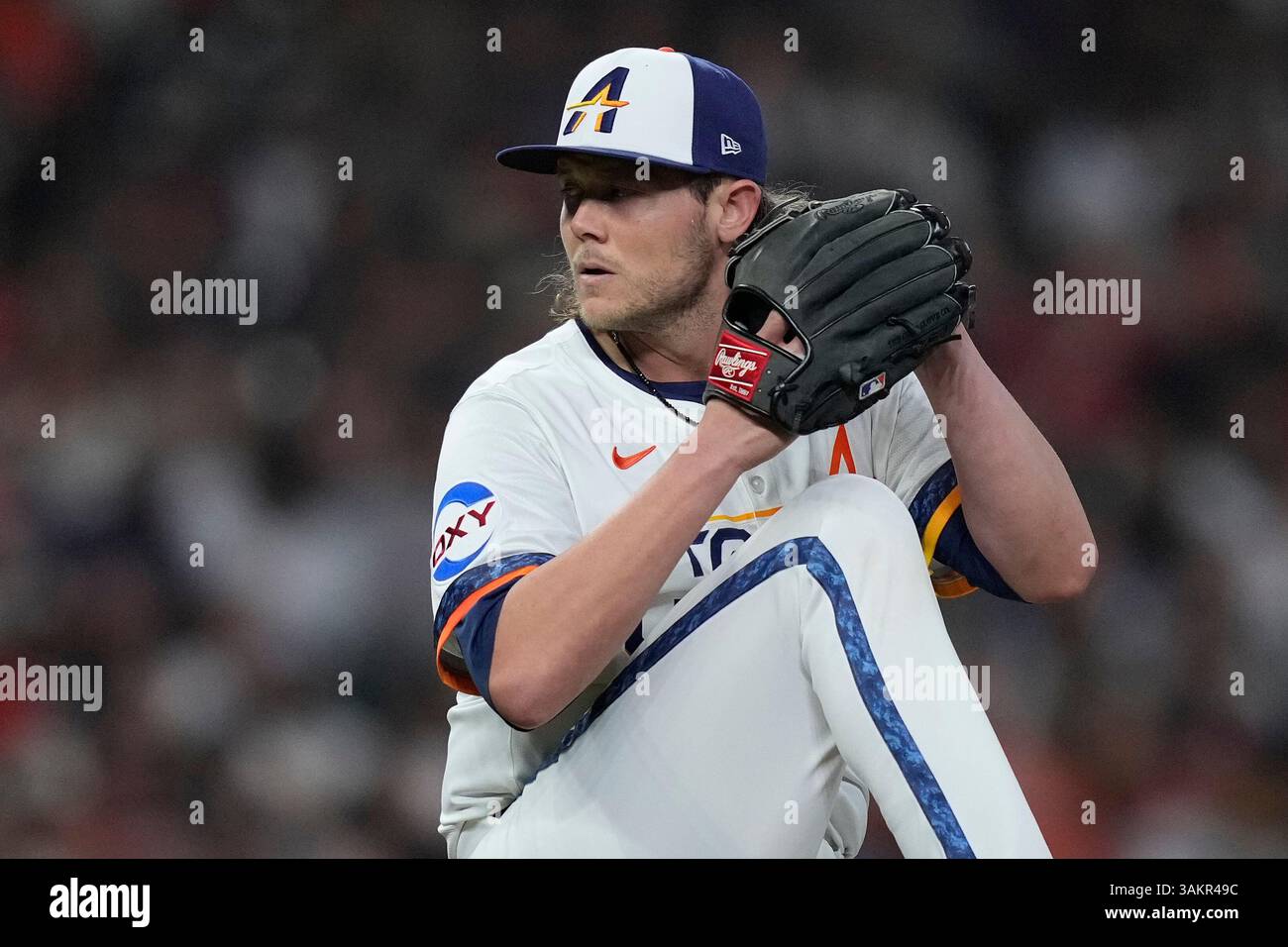 Houston Astros pitcher Steven Okert (48) delivers during the sixth ...
