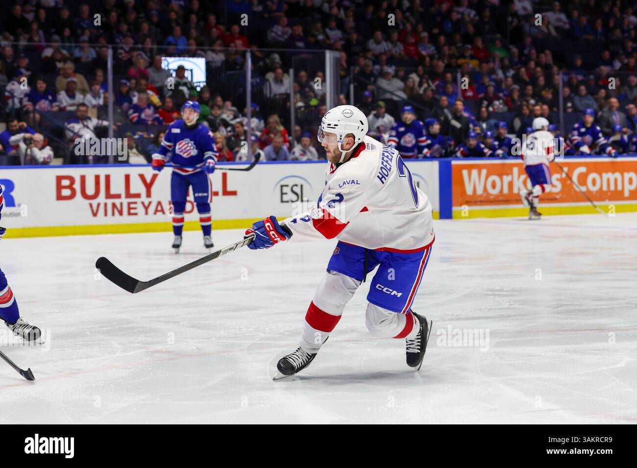 April 11th 2025: Laval Rocket defenseman Noel Hoefenmayer (2) takes a ...