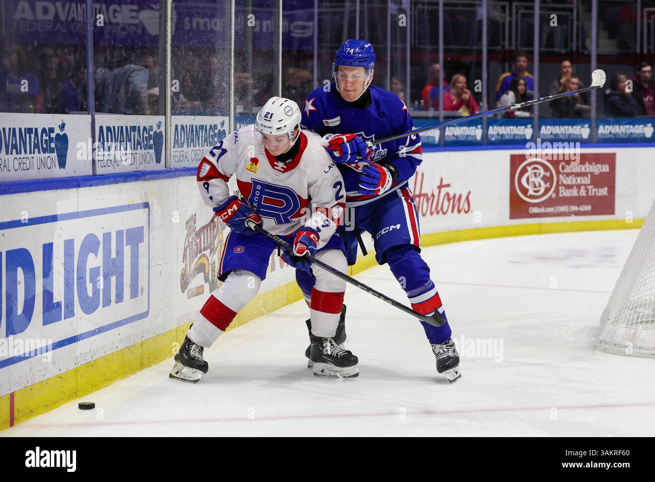 Rochester, New York, USA. 11th Apr, 2025. Laval Rocket forward Riley ...