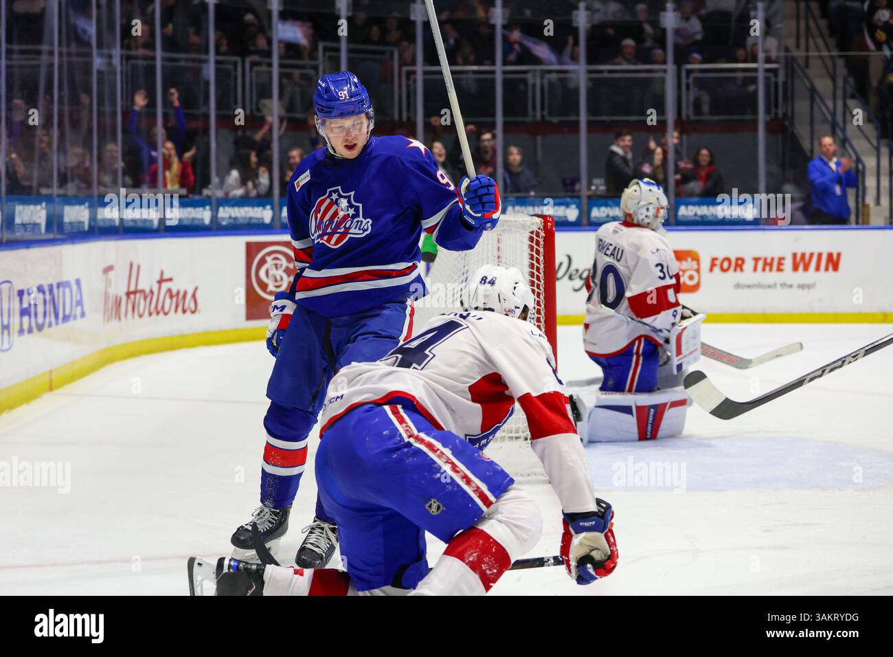 April 11th 2025: Rochester Americans forward Konsta Helenius (91 ...