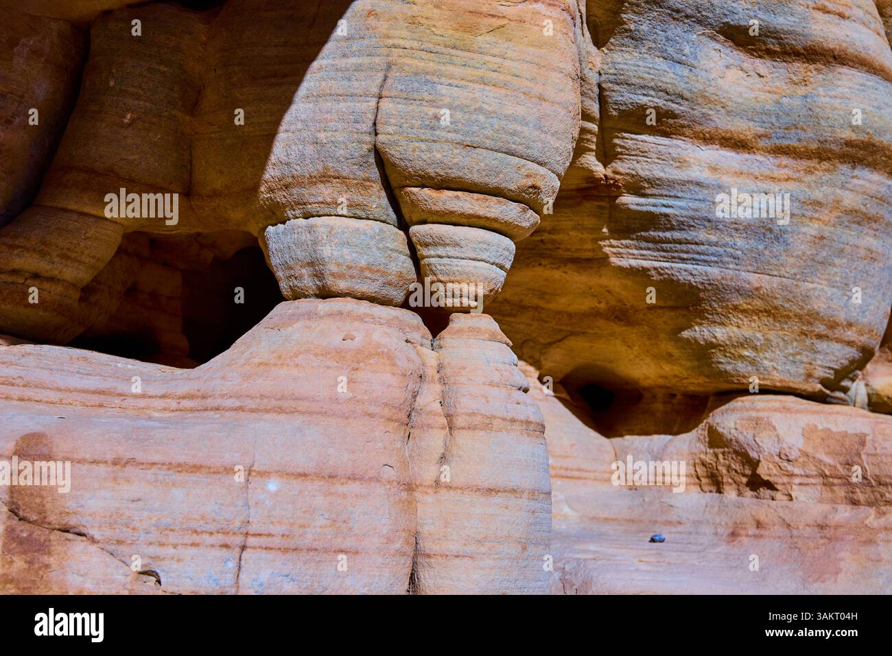Sedimentary Rock Layers Desert Erosion Close-Up Perspective Stock Photo ...