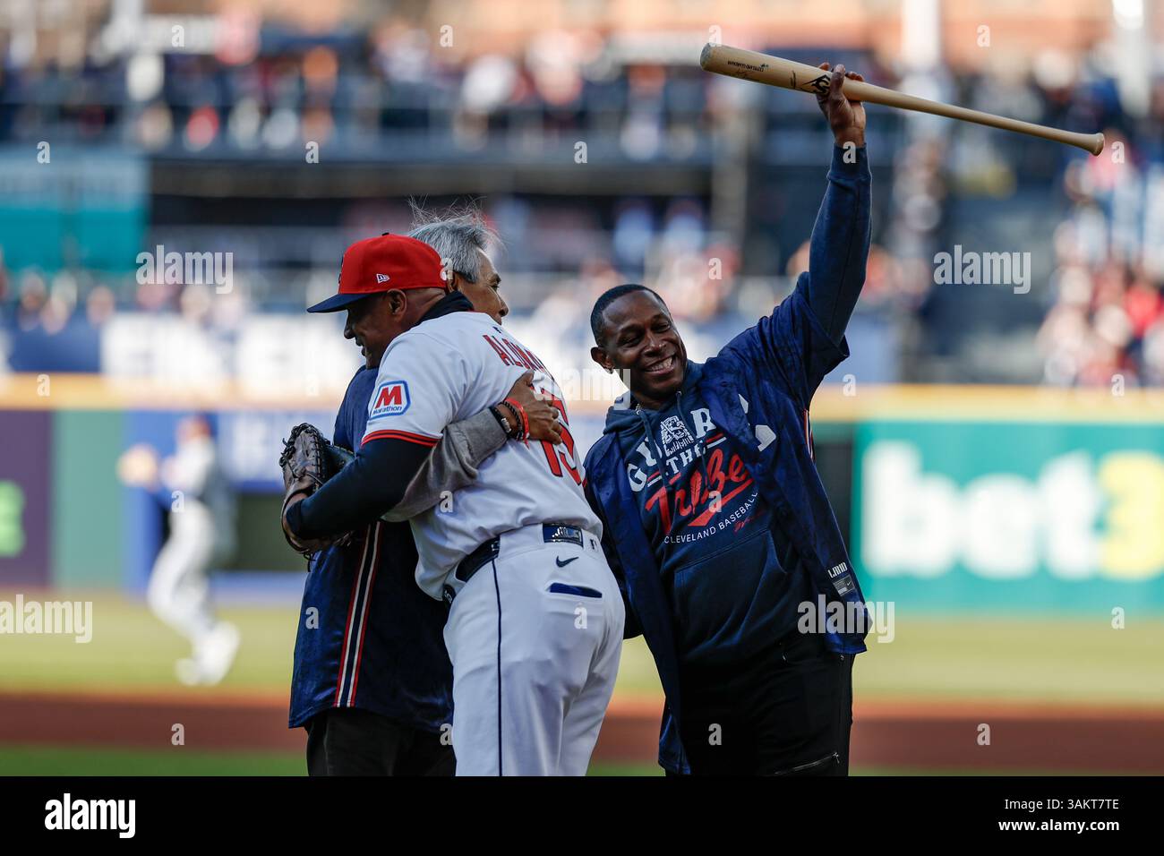 April 12, 2025: Former Cleveland Indians pitcher Dennis Martinez is ...